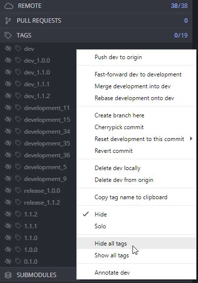 Hide Tags In Gitkraken Stack Overflow