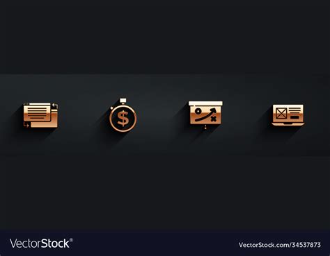 Set Ui Or Ux Design Time Is Money Planning Vector Image