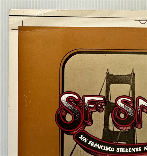 Sf Snack Concert Poster Santana 1975 San Francisco Uncut Proof Signed