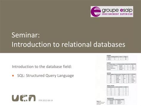 Ppt Seminar Introduction To Relational Databases Powerpoint Presentation Id3050169