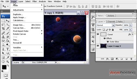 How To Rotate The Canvas Layers In PhotoShop Knowledgebase Verve Hosting Inc