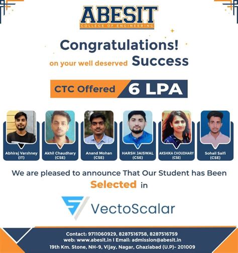 Abesit On Linkedin Congratulations Abesit Vectoscalar