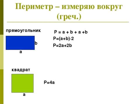 Таблица периметра