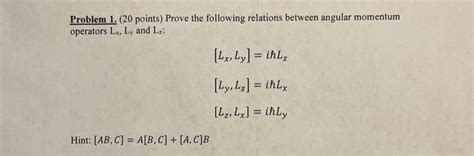 Solved Problem 1 20 Points Prove The Following Relations