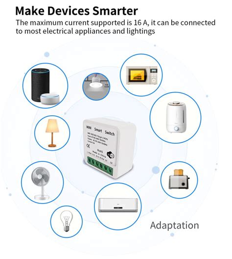 16A Tuya Mini DIY Smart Switch Wi Fi APP Remote Bidirectional Control Support Alexa Google Home