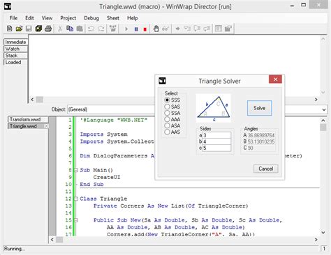 Solve Triangle With Class Blocks