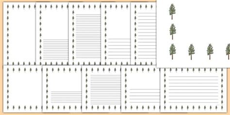 Pine Tree Themed Page Borders