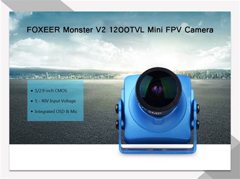 Foxeer Monster V2 1200tvl Mini Fpv Camera Price 37 19 Euro Racer Lt