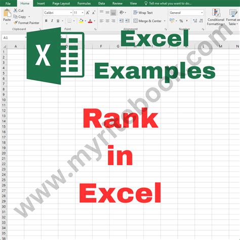 Excel Example Rank In Excel Myritebook Learn Tutorials