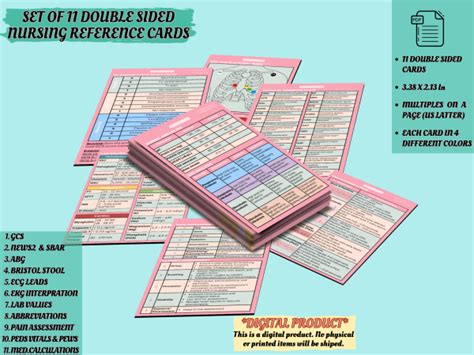 Set Of 11 Nursing Badge Cards Study In Nursing