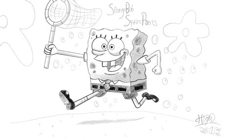 Spongebob Squarepants Sketch By H1g0rpr0j3cts On Deviantart