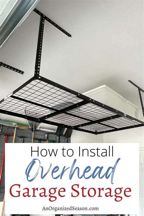 Garage Overhead Storage Powertrack And Ceiling Storage Rack Kit The