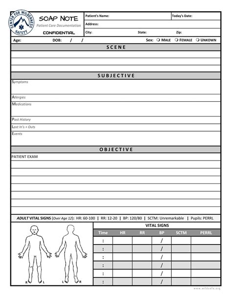 Free Printable Soap Note Templates [pdf Word]