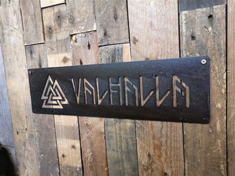 Valhalla Sign Viking Wall Art Viking Throne Decor Viking T