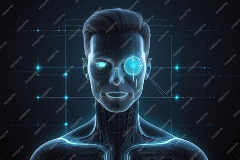 3d Face Recognition Illustration With Check Mark Concept Of Facial Recognition Face Id System