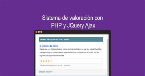 Sistema de valoración con PHP y JQuery Ajax BaulPHP