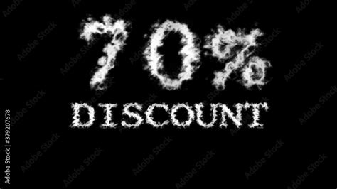 70 Discount Cloud Text Effect Black Isolated Background Animated Text