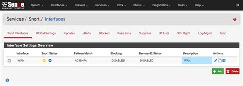 Configuring The Snort Package PfSense Documentation