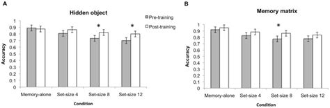 Spatial Working Memory Performance From Pre To Post Training For