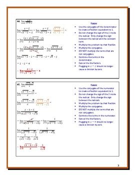 Conjugate Rationalizing Method For Limits Notes Examples And Assignment