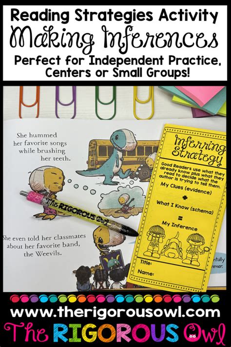 Making Inferences Reading Comprehension Strategy Ideas And Activities The Rigorous Owl