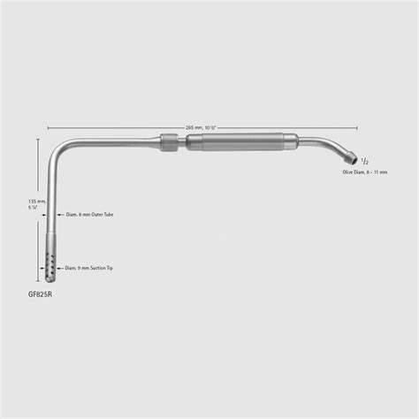 Cooley Suction Tube W Detachable Tip Denticon Instruments