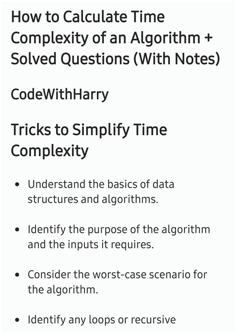 Solution How To Calculate Time Complexity Of An Algorithm Studypool