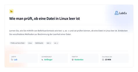 Wie Man Prüft Ob Eine Datei In Linux Leer Ist Labex