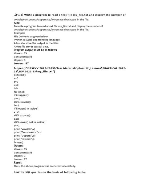 Cs Practical Solution Download Free Pdf Letter Case Integer Computer Science