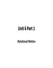 Unit 6 Lesson Torque And Rotational Motion Pdf Unit 6 Part 1 Rotational Motion Translational
