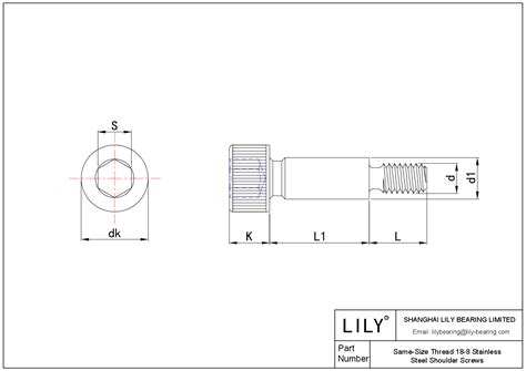 91273a316 Same Size Thread 18 8stainless Steel Shoulder Screws Lily 91273a316 Same Size Thread 18 8stainless Steel Shoulder Screws Lily