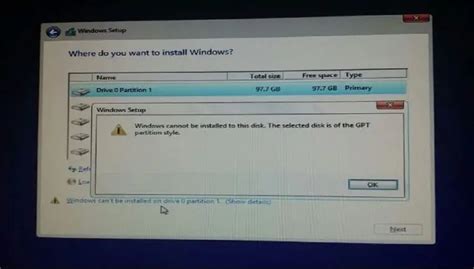 كيف تحل مشكلة Windows Cannot Be Installed To This Disk بسبب Mbr و Uefi؟