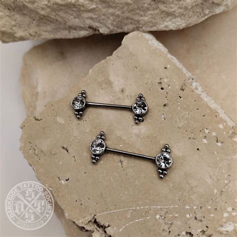 Straight Barbell 12g Nipple Jewelry 2pcs 14k Solid Gold Threadless