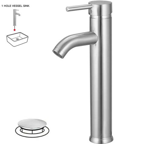 Homemystique Single Handle Low Arc Vessel Sink Bathroom Faucet With