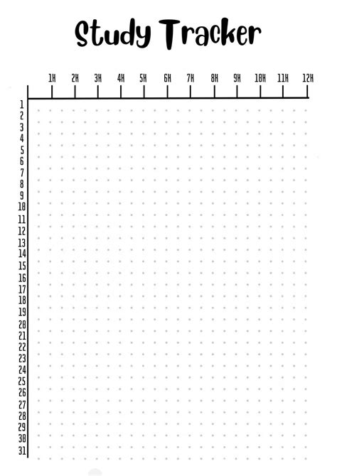 Study Tracker Etsy