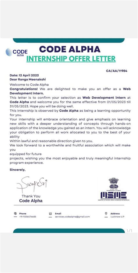 Meenakshi Ranga On Linkedin Codealpha Webdevelopment Internship