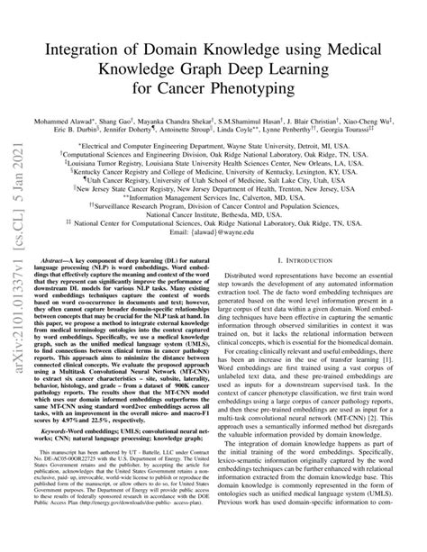 integration of domain knowledge using medical knowledge graph deep