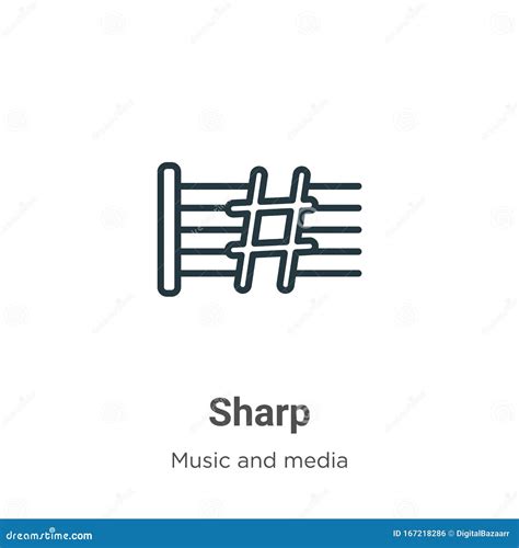 Sharp Outline Vector Icon Thin Line Black Sharp Icon Flat Vector Simple Element Illustration