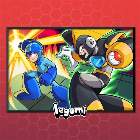 Mega Man Vs Bass Poster Etsy