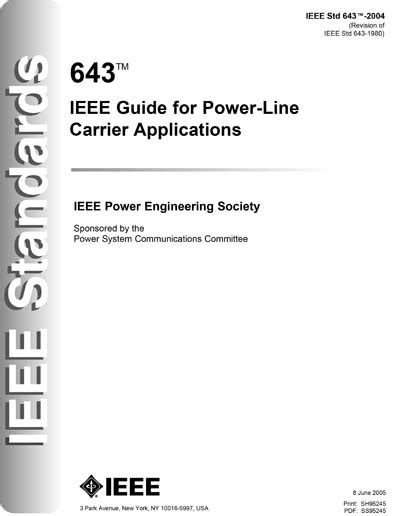 IEEE Std 643 2004 IEEE Guide For Power Line Carrier Applications