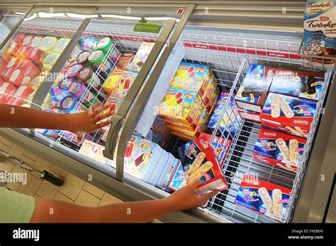 Ice Cream Of A Lidl Supermarket Stock Photo Alamy