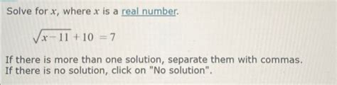 Solved Solve For X ﻿where X ﻿is A Real Numberx 112107if