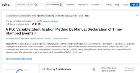 A Plc Variable Identification Method By Manual Declaration Of Time Stamped Events