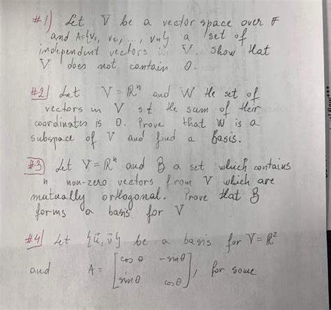 Solved 1 Let V Be A Vector Space Orer F And Chegg Com