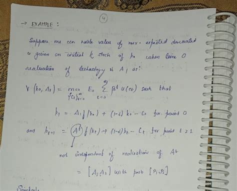 Macro B Recursive Stochastic Model A Simple Stochastic Growth Model