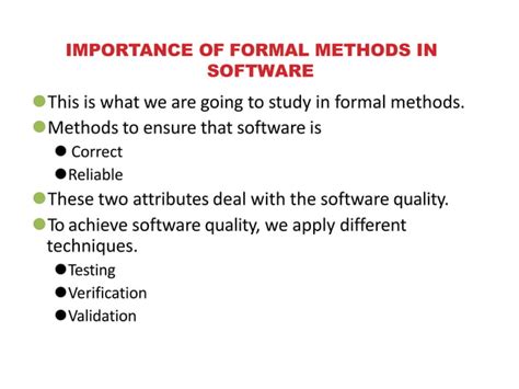 Introduction To Formal Methods Lecture Notes Pptx Programming
