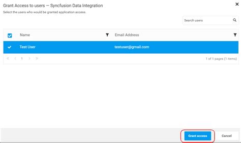 Manage Application Access In Syncfusion User Management Server