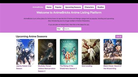 anime listing php script using anilist api youtube