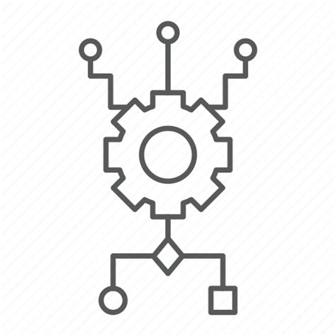 algorithm artificial intelligence cogwheel automated system icon