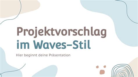 Project Proposal With Waves Google Slides PowerPoint